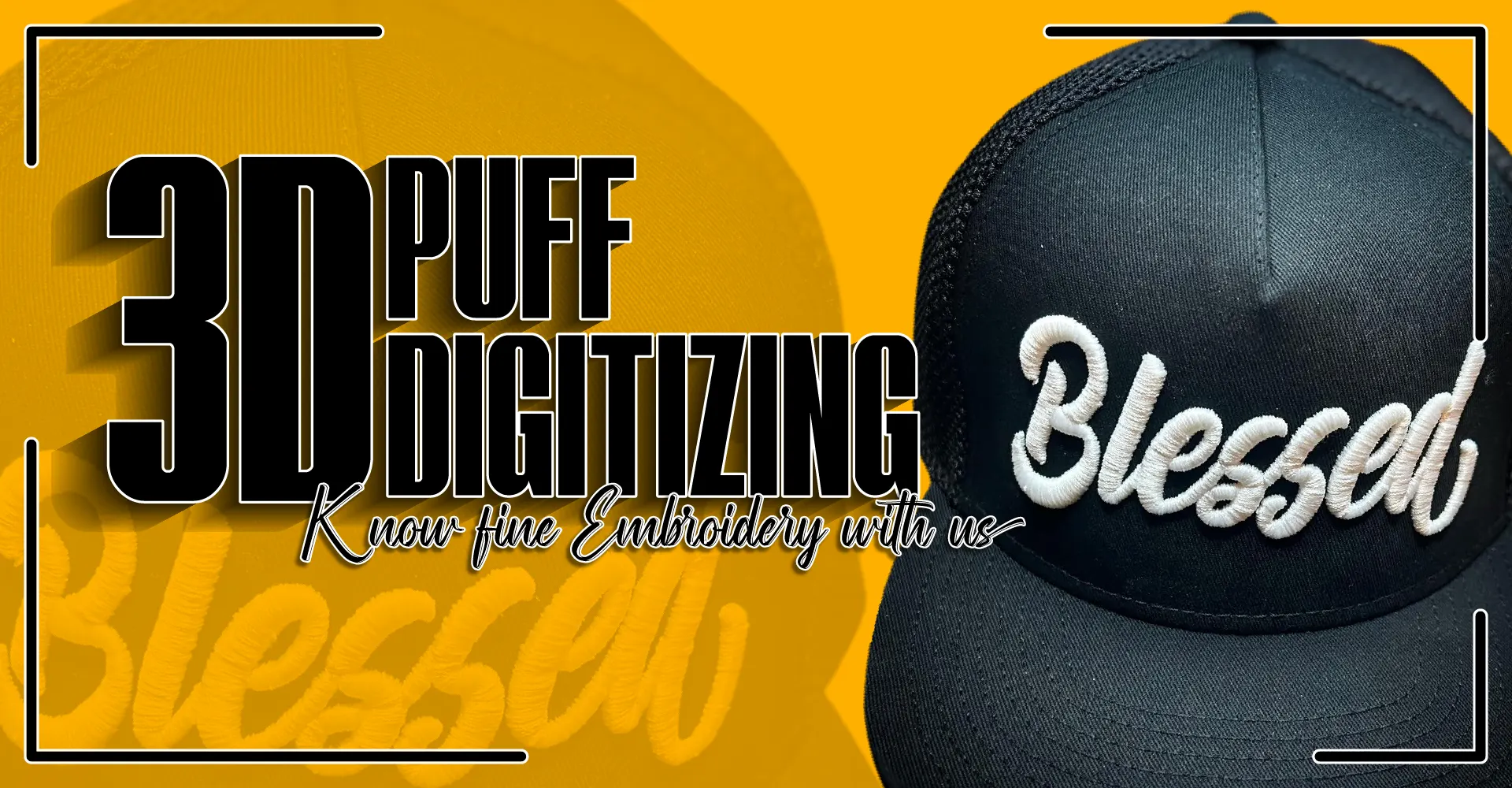 Custom 3D Puff Embroidery & Digitizing Service for Hats & Logos | Fine ...